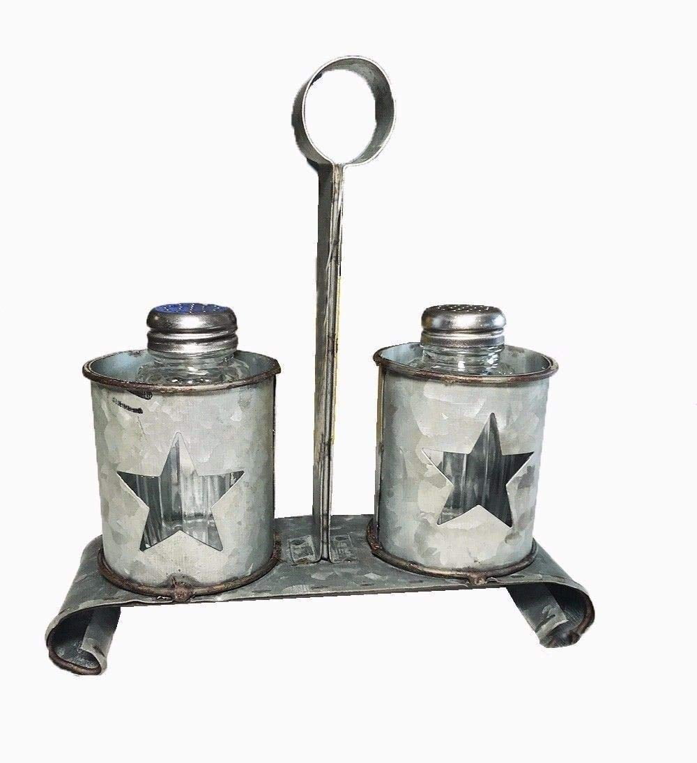 Metal Star Salt & Pepper Shaker Caddy Set - Walmart.com