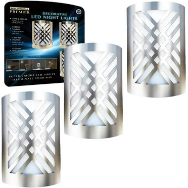 GE CoverLite LED Plug-In Night Light, Cornucopia Design, Brushed Nickel ...