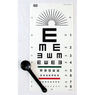Home Eye Test Chart With Occluder Snellen Pocket Eye Chart With ...
