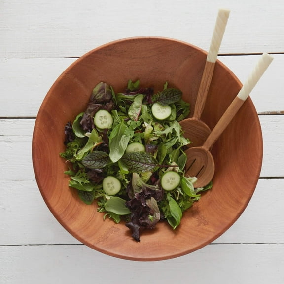 Extra Large Mahogany Salad Bowl - Walmart.com