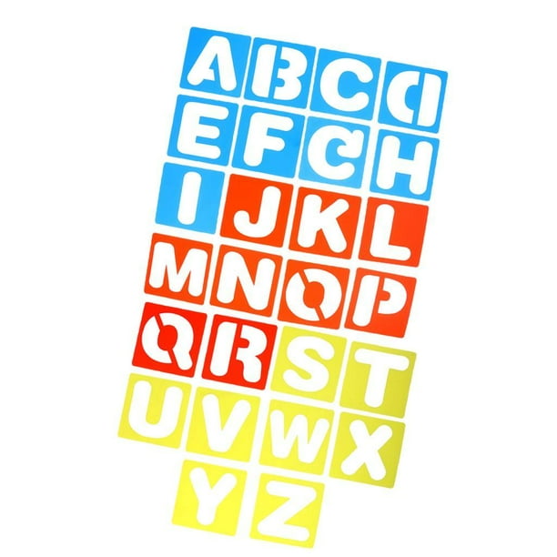 26Pieces A Letters Drawing Template Stencils Ruler for Kids Crafts ...