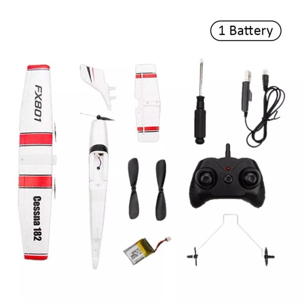 Avión planeador de espuma FX801 RC EPP, giroscopio de 2,4G, 2 canales ...