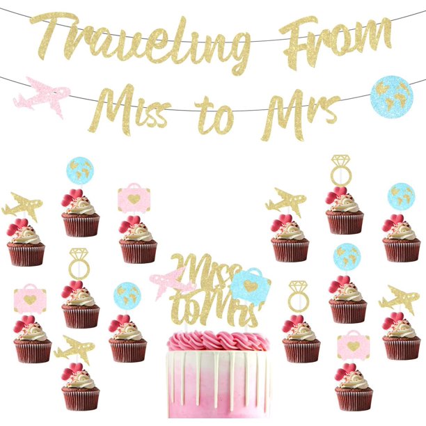 Travel Bachelorette Party Decorations, Travel From Miss to Mrs Banner ...