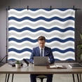10x8ft Photo Backdrop, Navy Blue Grey White Soft Polyester Backdrop ...