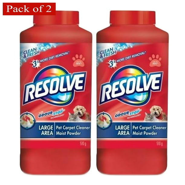 Resolve Pet Carpet Cleaner Odour Stop Clean & Fresh 510g (Pack of 2 ...
