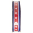 (2 pack) Offray Ribbon, Red, White, Blue 5/8 inch Patriotic Star ...
