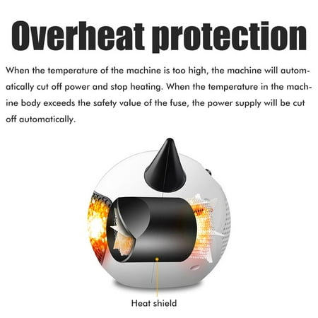 400W Electric Mini Heater Automatic Power-Off Cartoon Little Heater ...