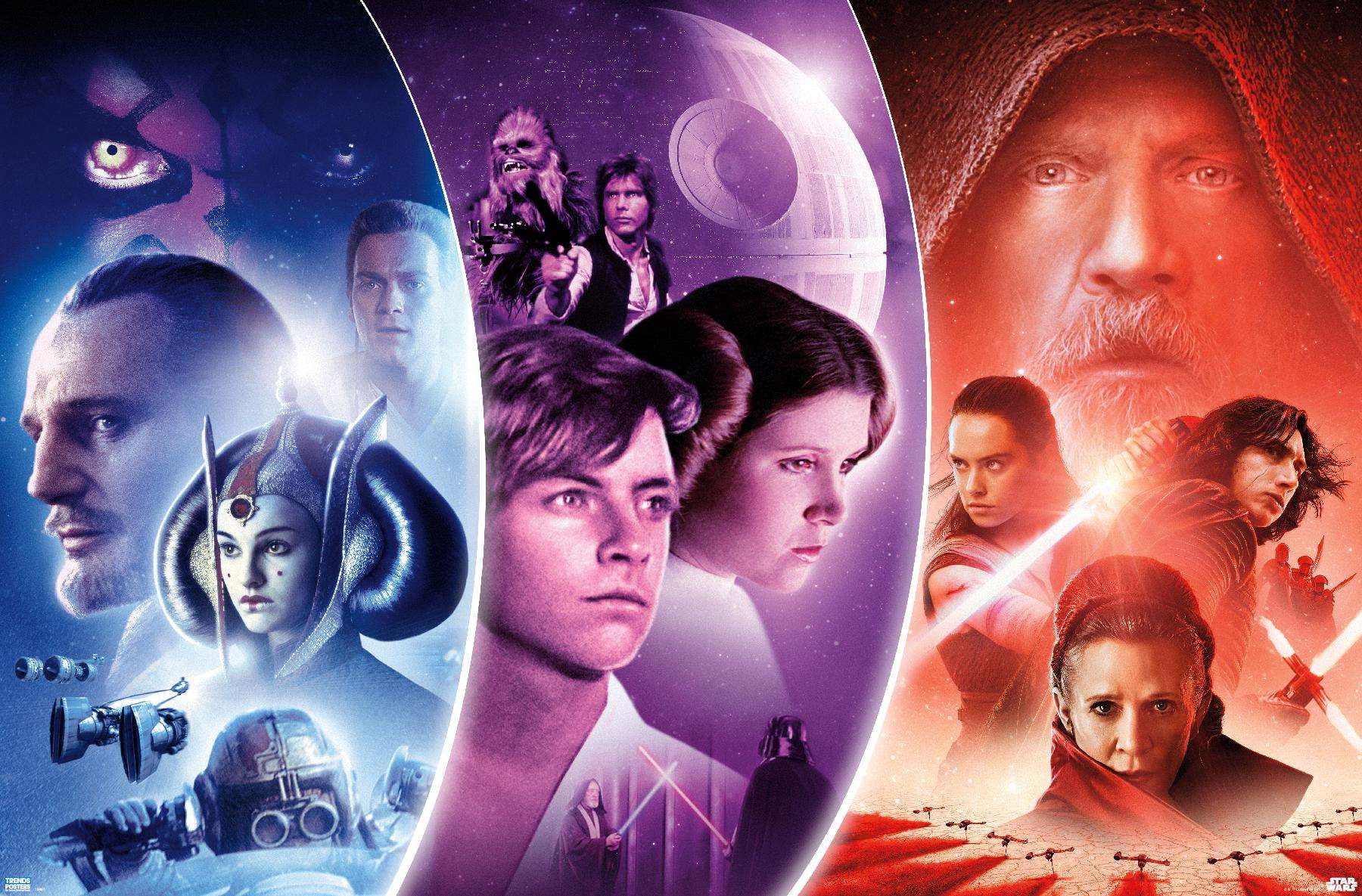 Star Wars: Saga – Trilogy Wave Poster - Walmart.com - Walmart.com