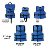 Onyx Universal Adult Life Vest - Durable, Lightweight, Adjustable, Blue ...