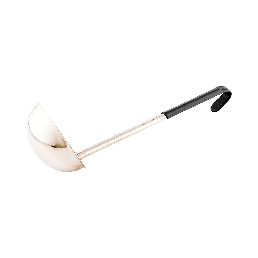 Met Lux 12 oz Stainless Steel Serving Ladle - with Black Handle - 15 1/ ...