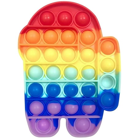 Among in Us Push Bubble Sensory Fidget Toy, Cute Astronaut Crew Mate ...