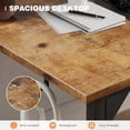 Brown Modern Computer Desk With 3 Drawers And Open Shelves 47.2 Inch ...