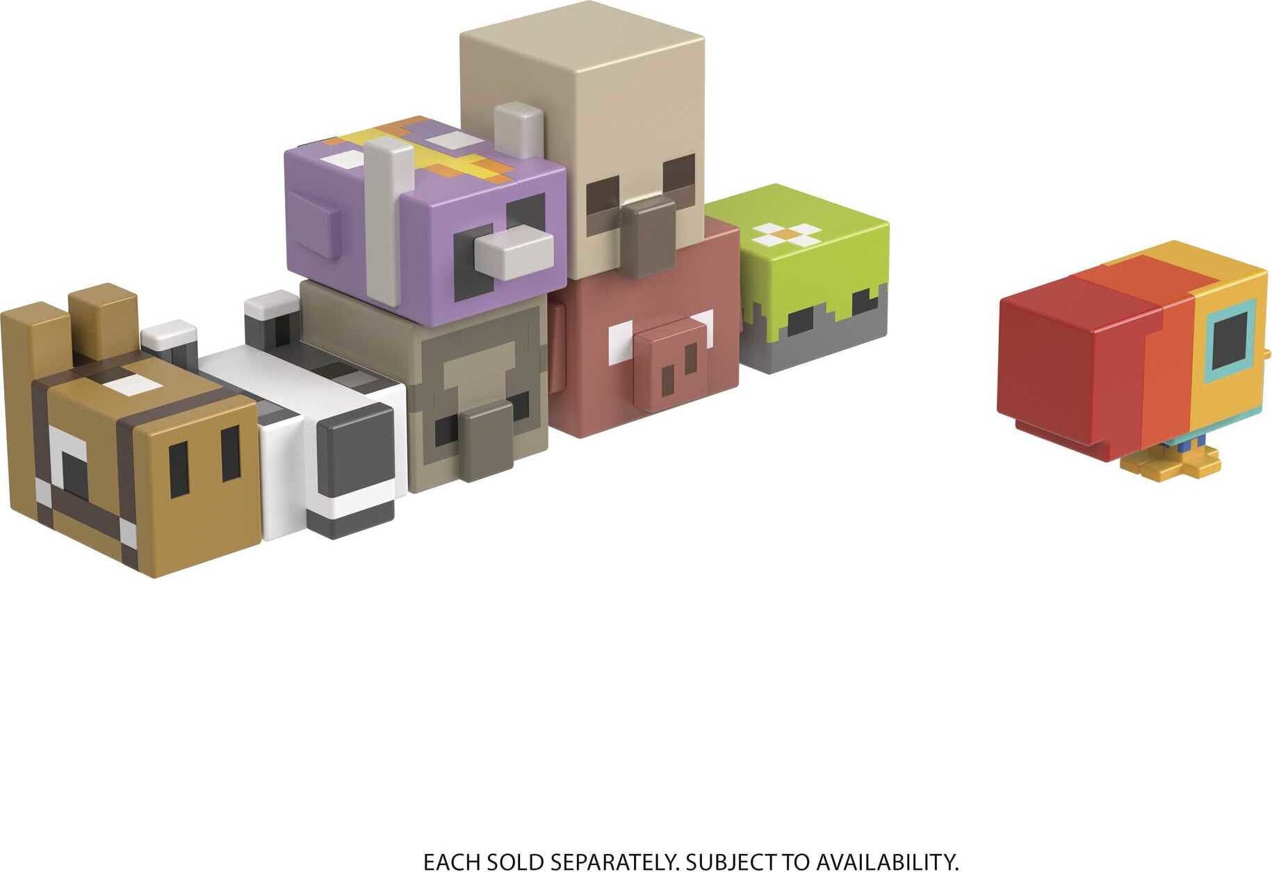 Minecraft Legends Badger Mini Action Figure, Mob Head Minis Toy with ...