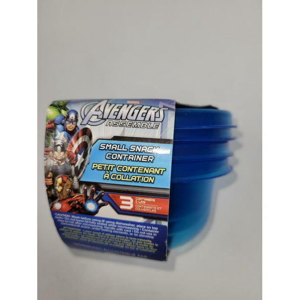 Marvel Avengers Small Snack 3 Containers and Lids - Walmart.com