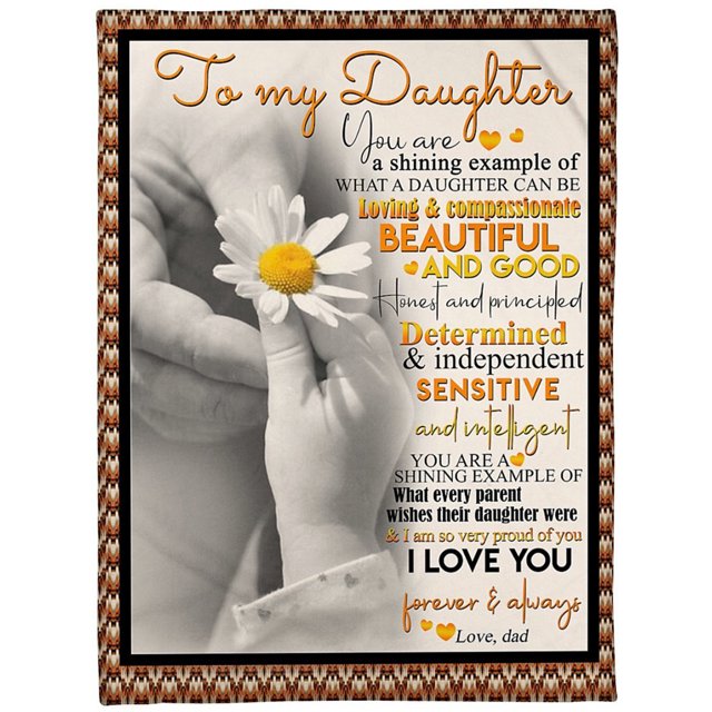 Special Letter to My Daughter Blanket - Soft and Meaningful Gift for ...