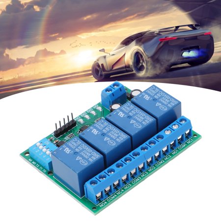 LAFGUR Relay Module DIP 4 Channel Control Board Switch Controller DC 5V ...