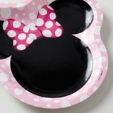 Amscan Minnie Mouse Shaped Paper Plates – 9 Inch, 24 Count - Walmart.com