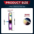 Uxcell 6-5/16 Inch(120mm) Diamond Hole Saw, Diamond Tipped Tile Hole ...