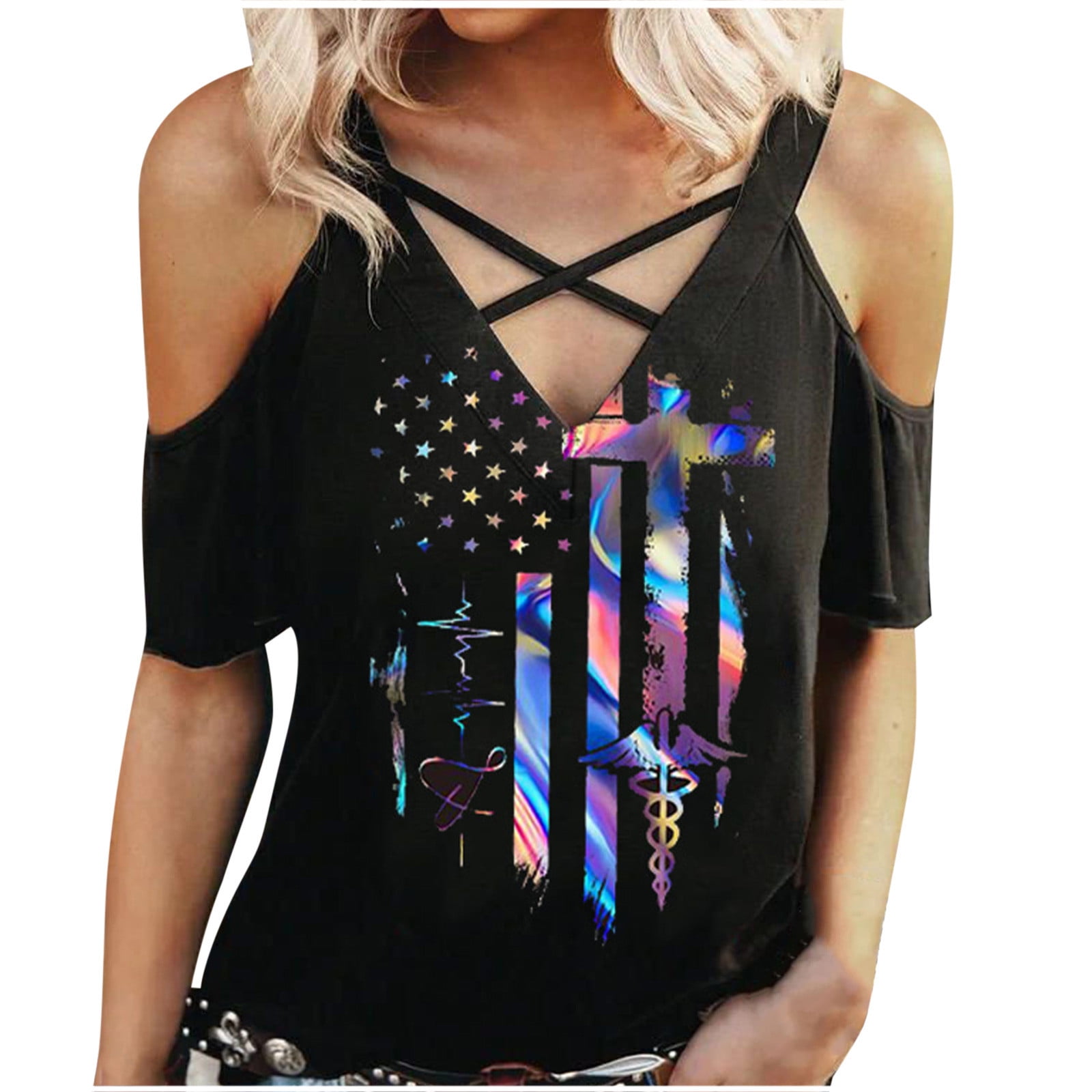 Komiseup Summer Outfits For Women Ladies Clothing Trendy Sexy Cut Out