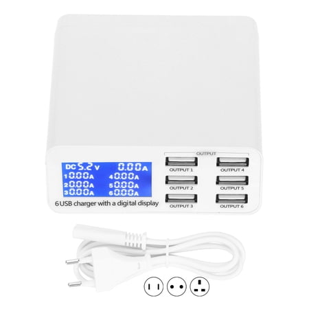 Smart USB Charger, Phone Charger 6 Port Charger Usb Charger Block For ...