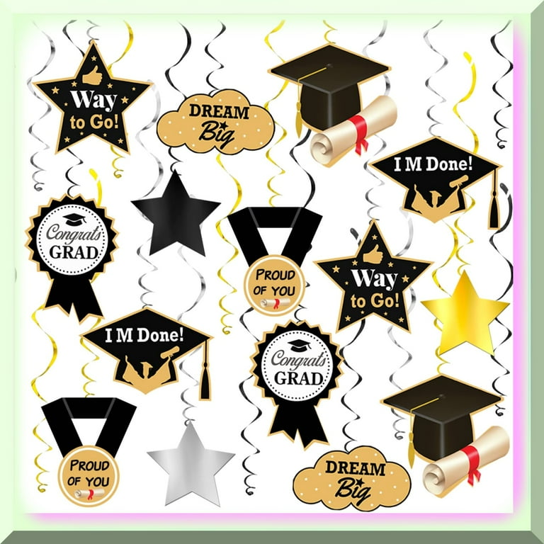 Black And Gold Graduation Reception