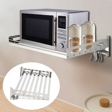 "Jollebone Stainless Steel Organizer Shelves, Microwave Oven Rack, Wall ...