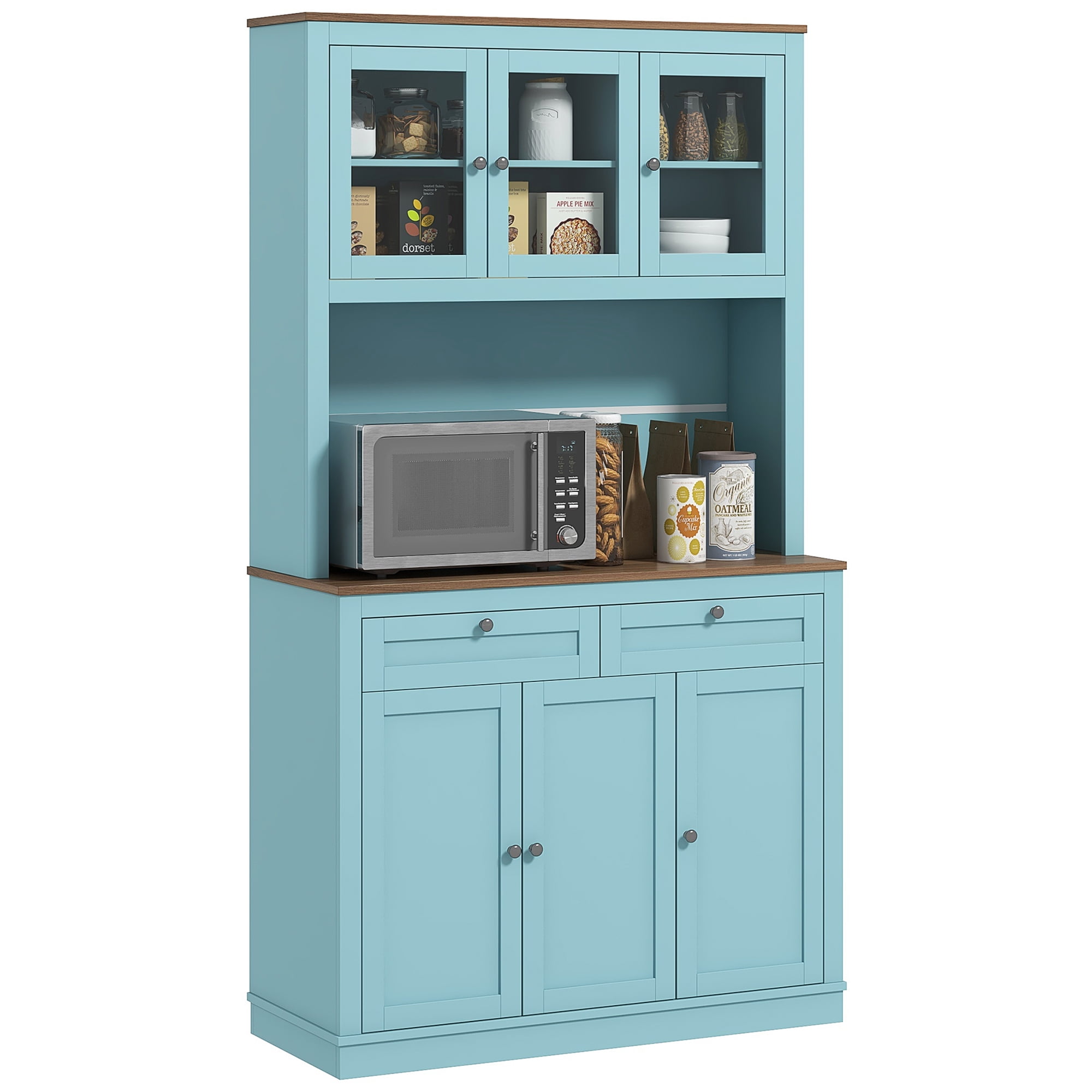 Click here for Homcom 71 Pantry Cabinet W/ Microwave Space Buffet... prices
