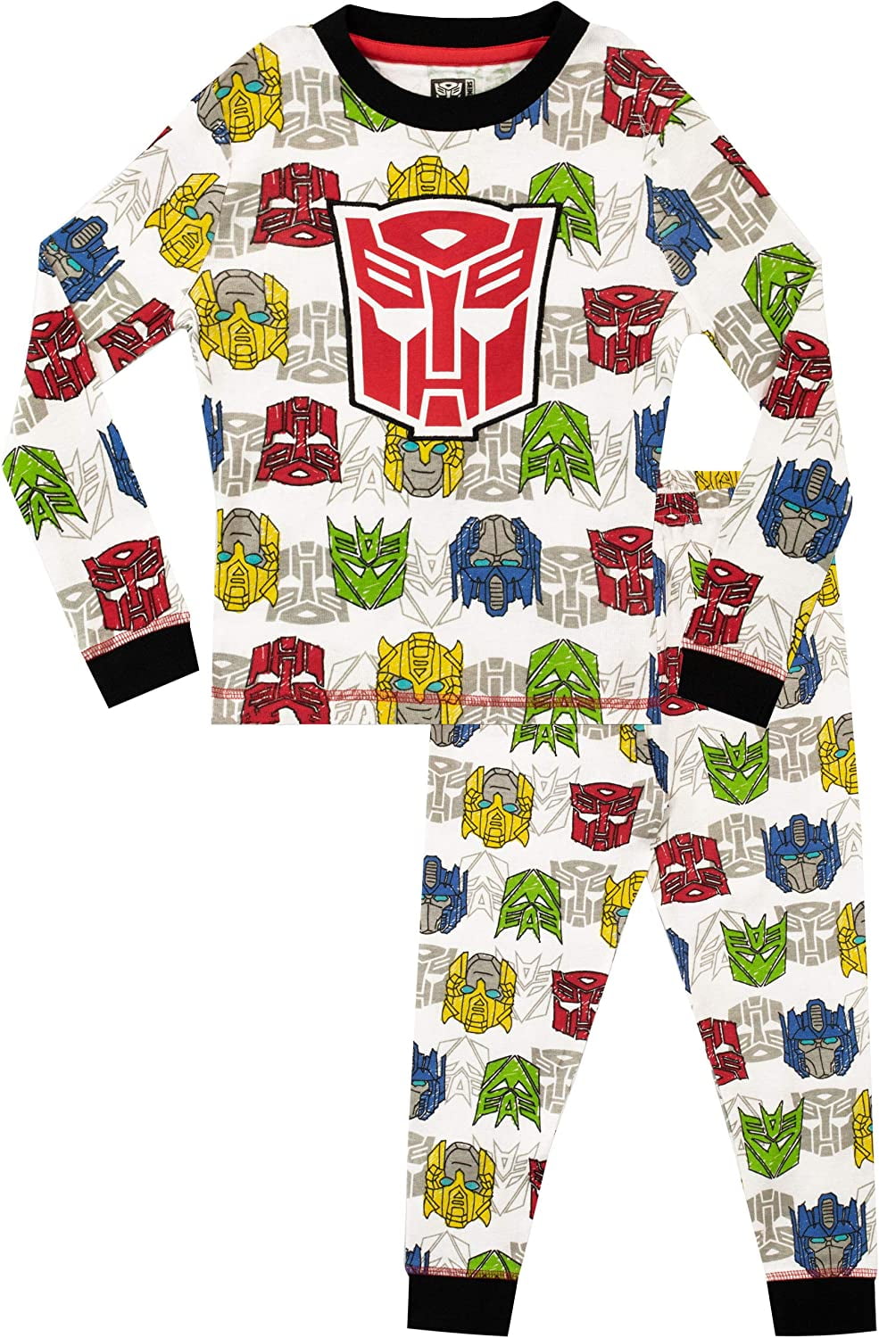 Transformers Boys Print Pajamas White Sizes 4-10 - Walmart.com