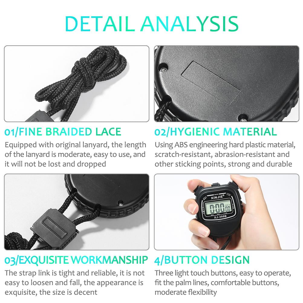Buy Digital Stopwatch Timer Accurate Large Display Stopwatch Waterproof ...