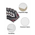 Boho Red Grey Round Table Placemats Set of 6 Wedge Placemats, Geometric ...