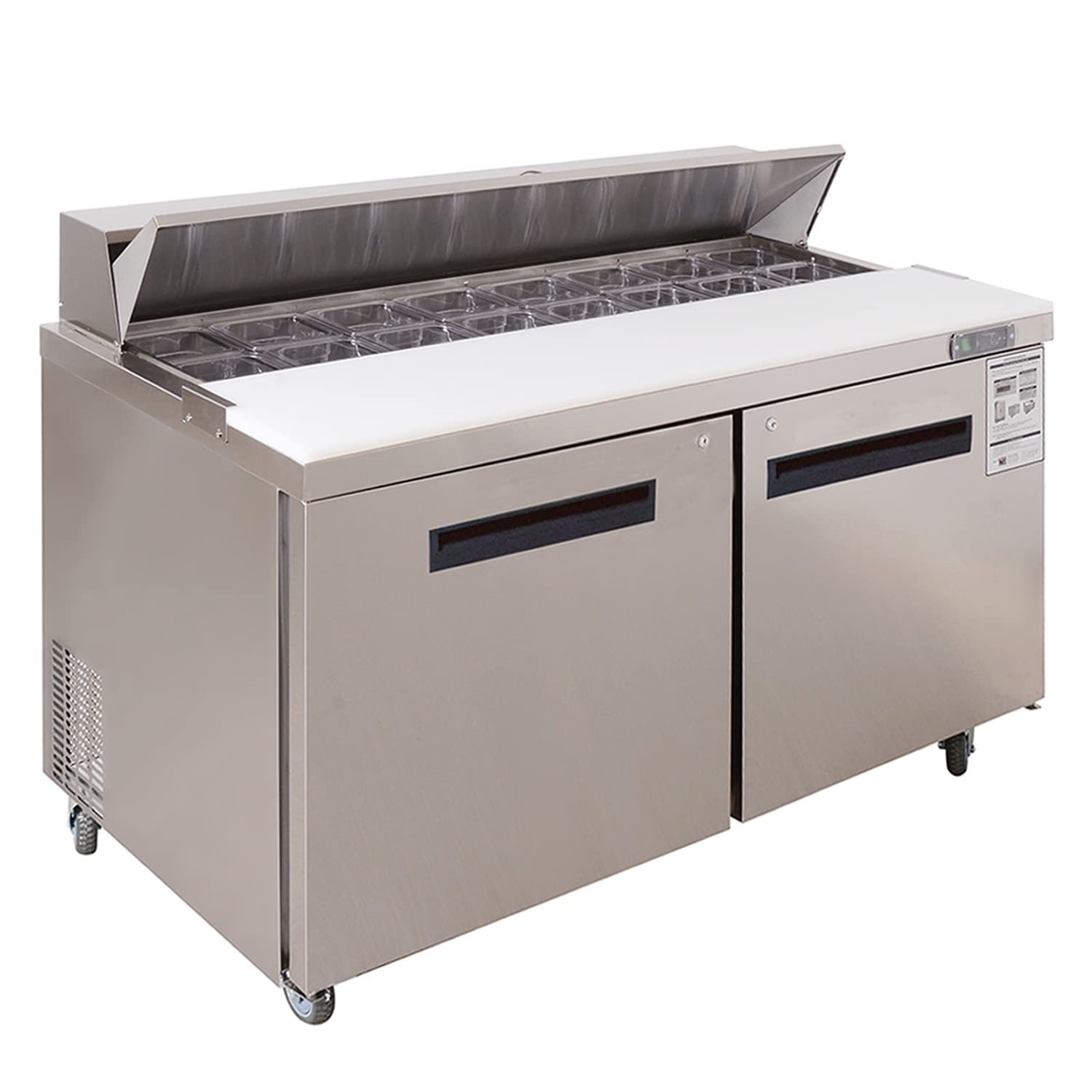 WESTLAKE 2 Door Refrigerator Sandwich & Salad Prep Table Stainless ...