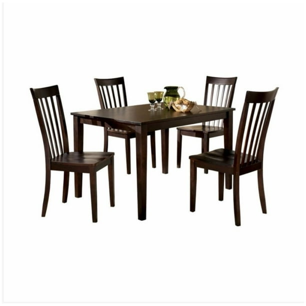 Comedor de Madera Moca con 4 sillas Ashley Furniture Ashley D258-225 ...