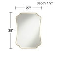 Noble Park Indara Scalloped Corner Rectangular Vanity Wall Mirror ...