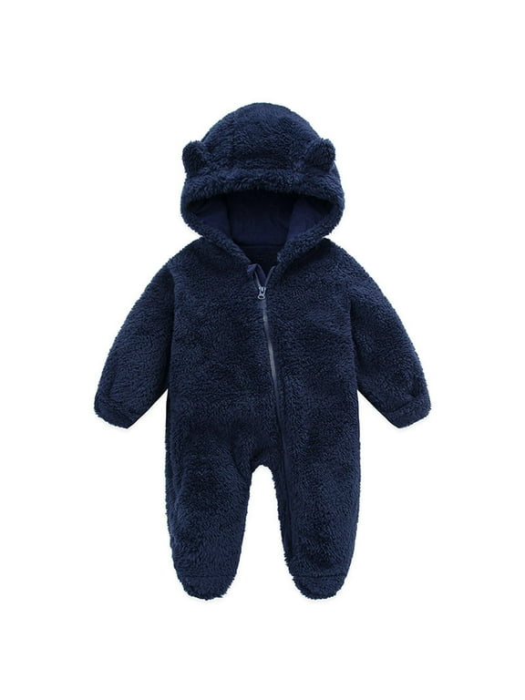 XYIJANI Clearance Baby Boy Clothes 0-3 Months Baby Girls Boys Winter Clothes Snowsuit Teddy Bear ...