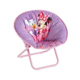 Disney Minnie Mouse 19" Toddler Mini Saucer Chair, Pink Polyester ...