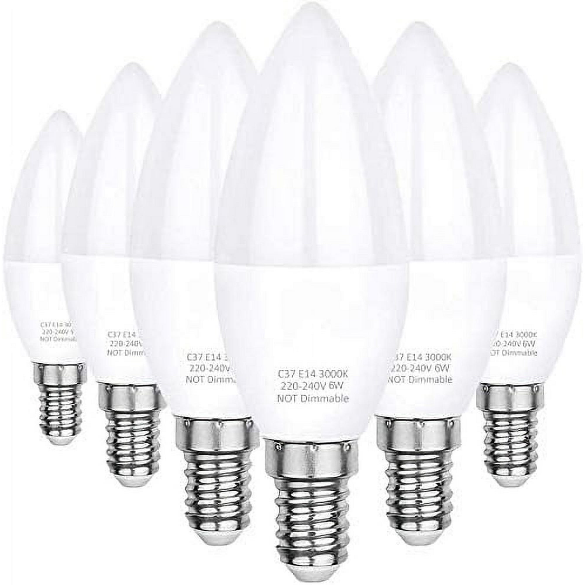 Dutchman E14 Base C37 Led Light Bulb  Energy Saving 6w Halogen Replacement  Warm White 550lm  360° Beam Angle  Non-Dimmable  For Living Room  Dining R