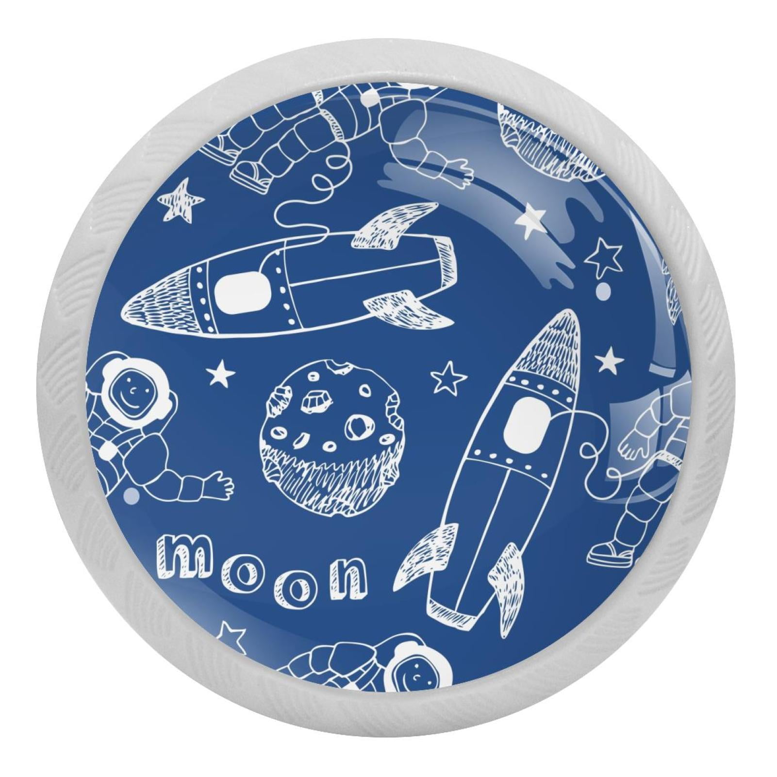 4PCS Round Rockets Cabinet Fluorescence Knob Glowing in the Dark ...