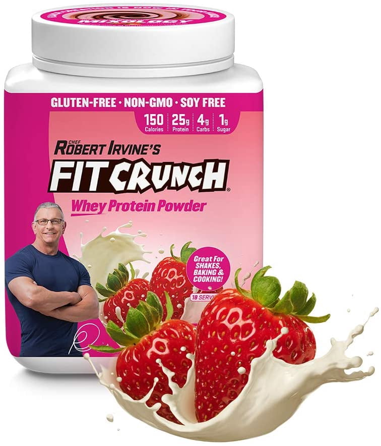 Fit Crunch Protein Powder, Strawberry, 25g Protein, 18 Servings ...