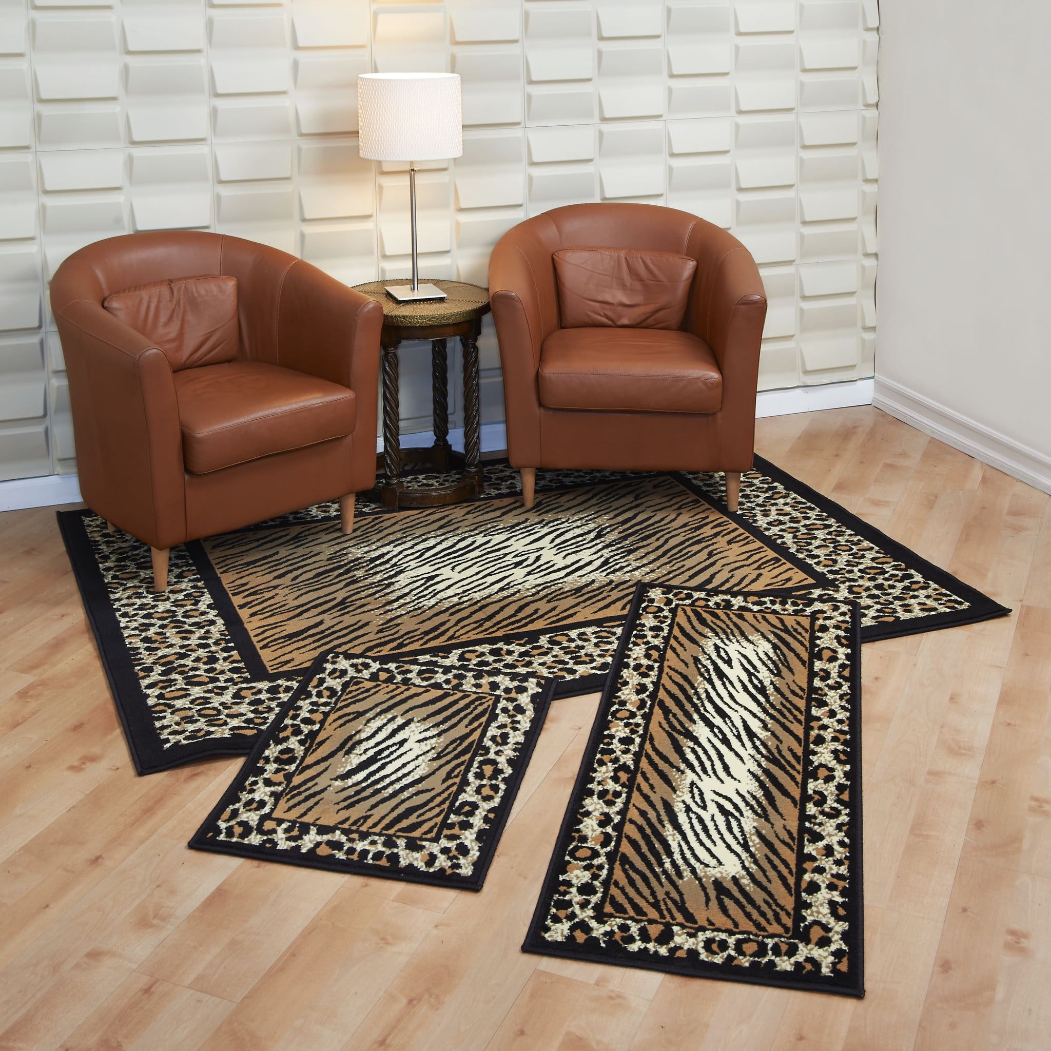 Lorraine Collection 3 Pc Area Rug Set Size: 5x7 Rug, 22"x59" Runner, 22 ...