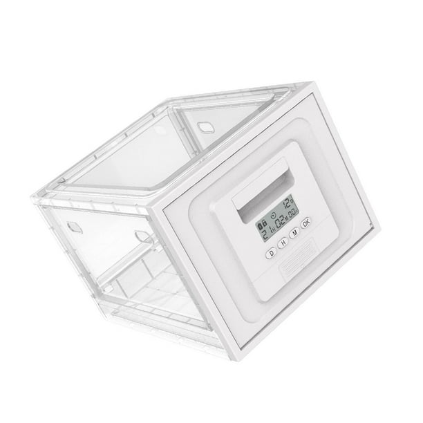 Lockable Storage Container Transparent Tablet Locked Box Bin Kitchen ...