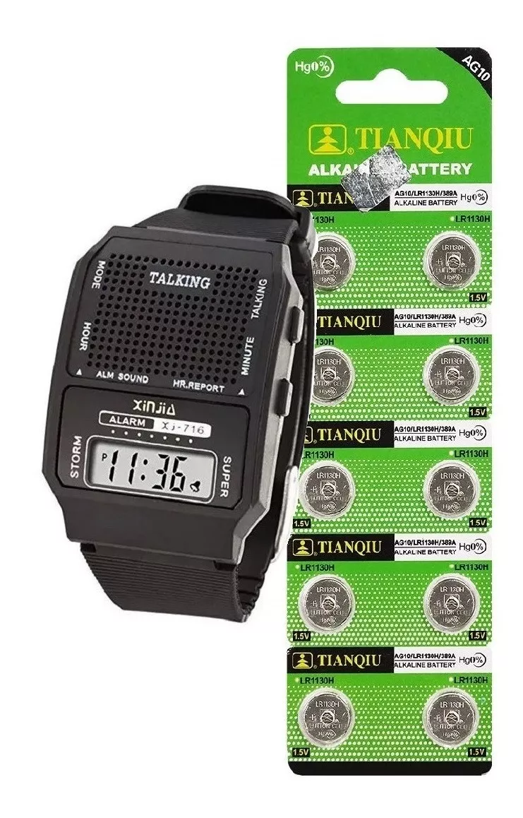 Reloj Talking +10 Pilas Extras Habla Voz Español Parlante | Walmart en ...