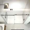 Single Sliding Frameless Shower Door, 56-60" W x 74" H, with 5/16" Clear Tempered Glass, Chrome ...