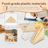 Lzvxtym 2 Pcs Triangle Sandwich Containers, Plastic Sandwich Box Clear ...