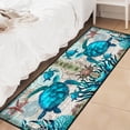 Coastal Runner Sea Turtle Hallway Rug 2x6 - Blue Turtles Beach Ocean ...