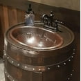 16" Oval Copper Bathroom Sink with Barbed Wire Design - Walmart.com