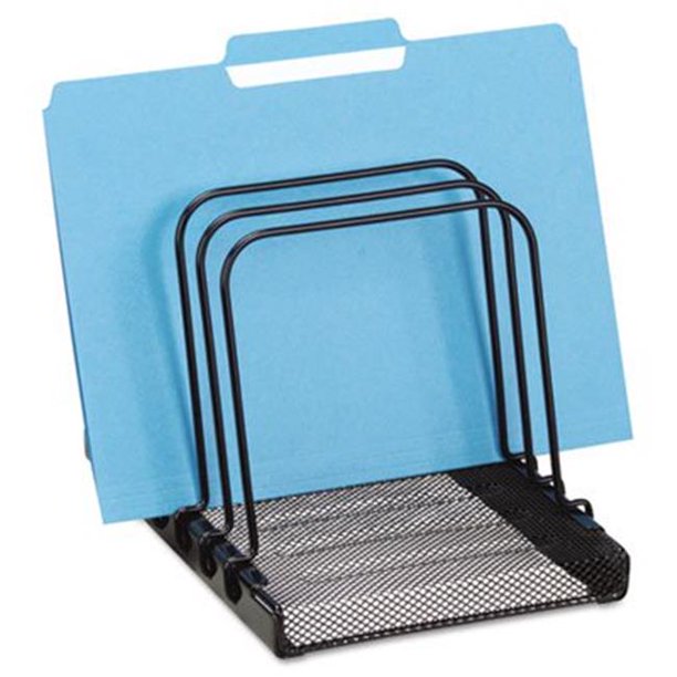 Mesh Flip File Folder Sorter- 5 Sections- Black- 7 4/5 x 1 7/8 x 10 2/5 ...