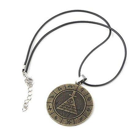 OfficialOtaku Bill Cipher Gravity Falls Wheel Pendant Necklace - Metal ...