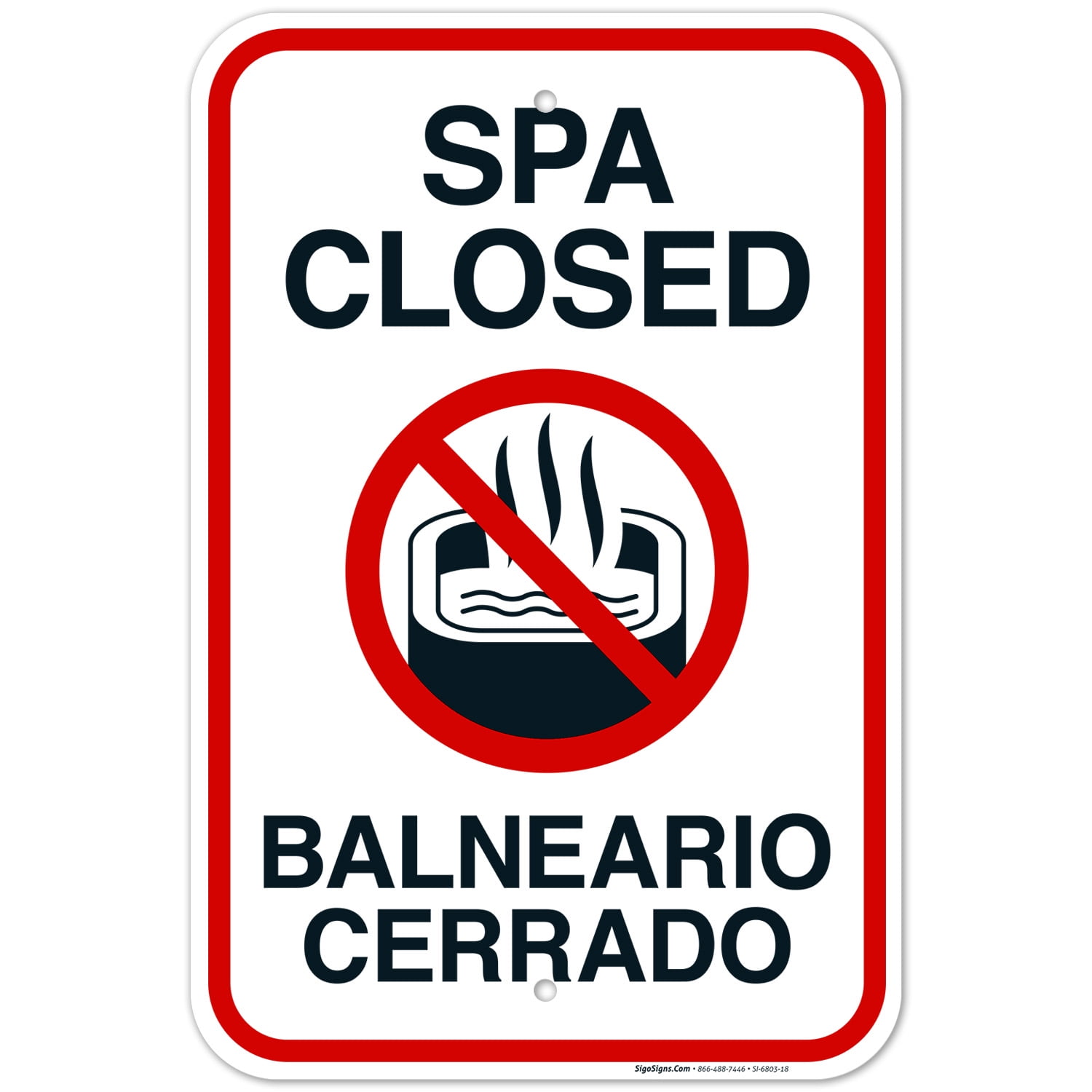 Spa Closed Sign, Pool Sign, - Walmart.com