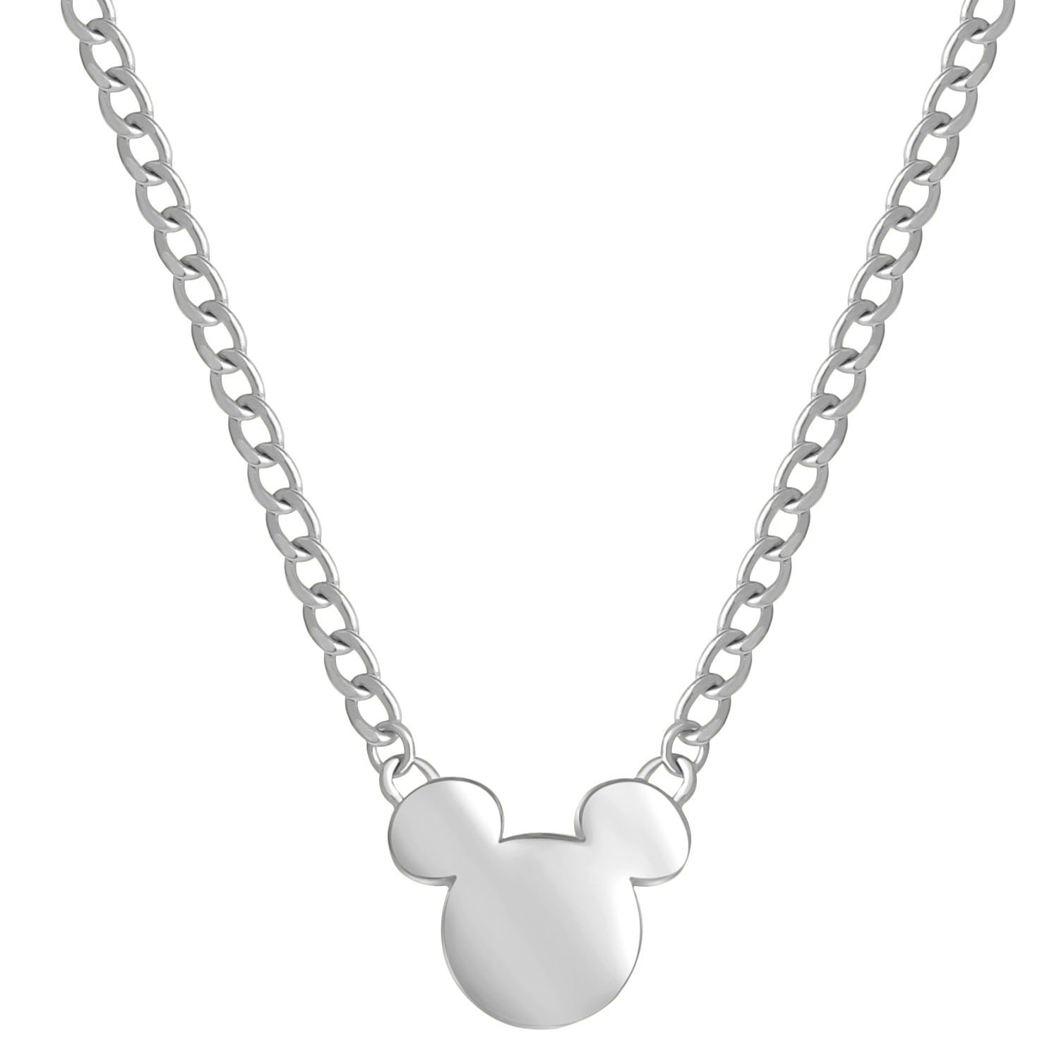 Disney Mickey or Minnie Mouse Chain Pendant Necklace in 14K Gold ...