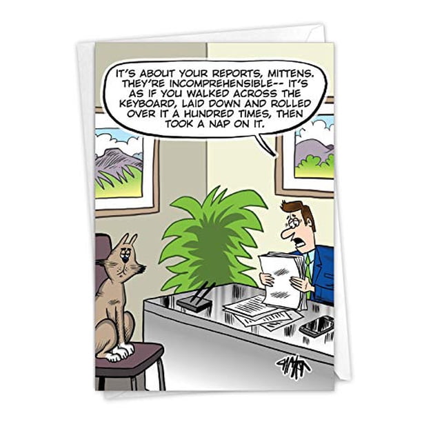 NobleWorks, Catnap Reports - Humorous Happy Birthday Greeting Card ...